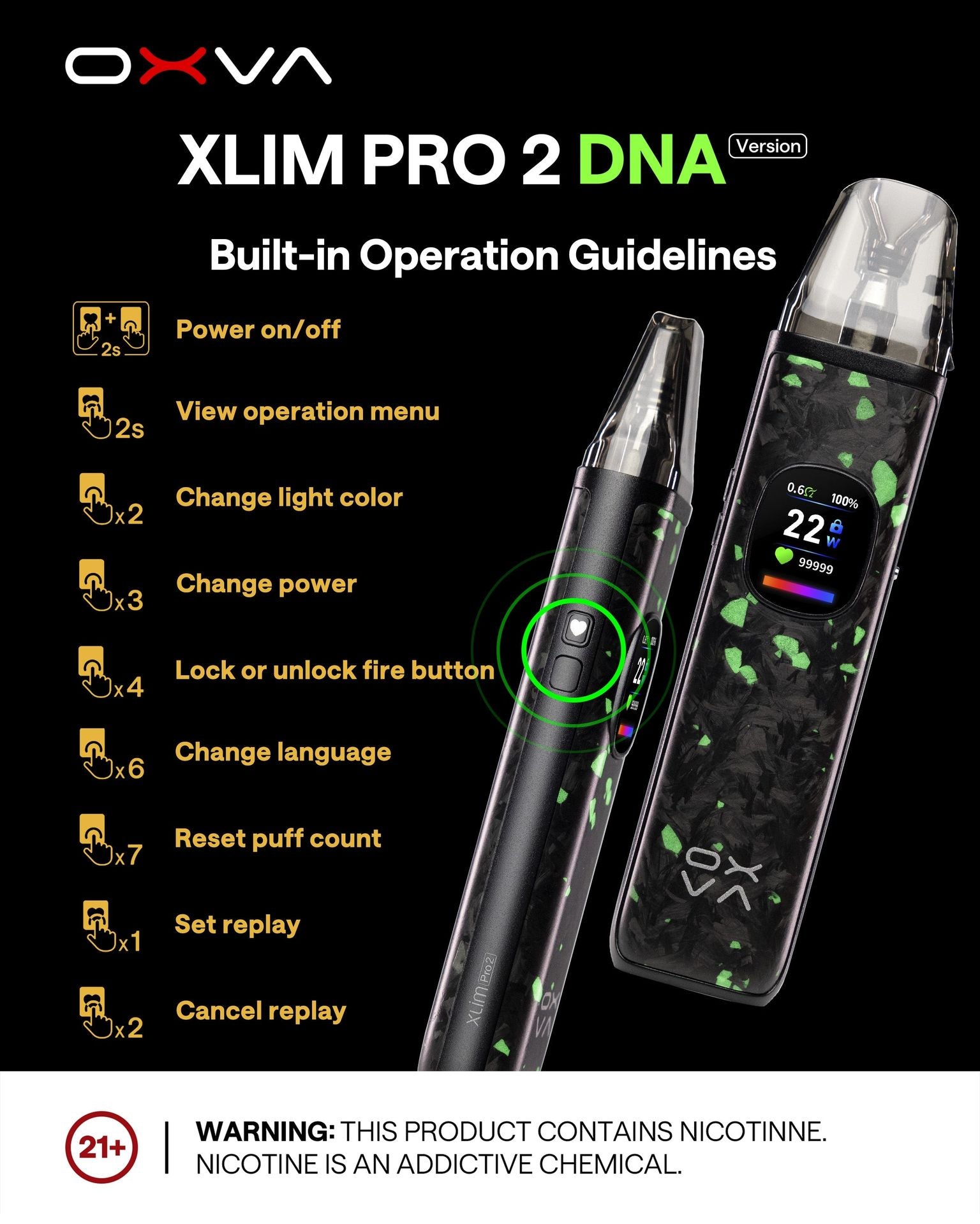 OXVA Xlim Pro 2 DNA 30W – OXVA.ID