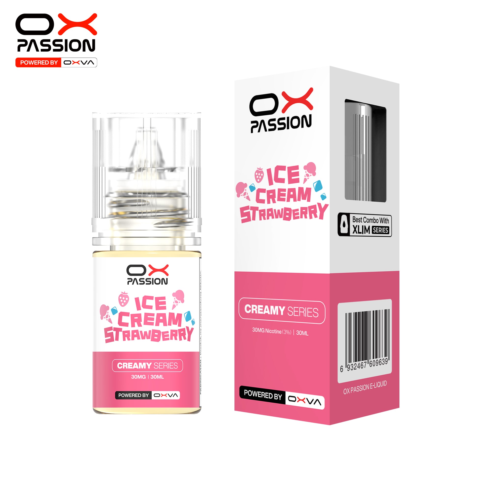 OX PASSION Ice Cream Strawberry 30ML – OXVA.ID